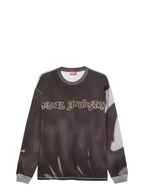 Diesel Logo-print Long-sleeve Sweatshirt - Grey