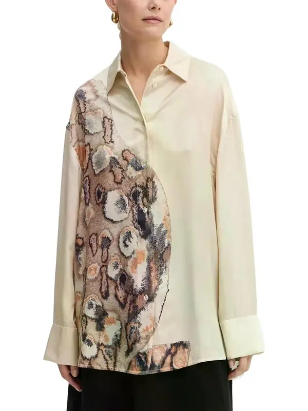 AERON Abstract-print Shirt - Neutrals