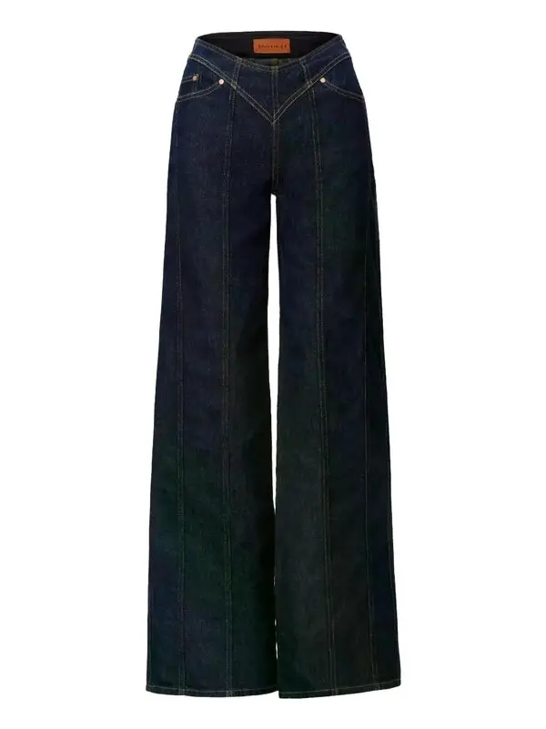 NO44 Cotton Wide-leg Jeans - Blue