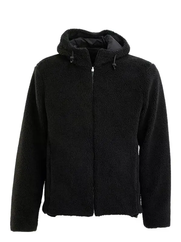 Herno Fleece Hooded Jacket - Black