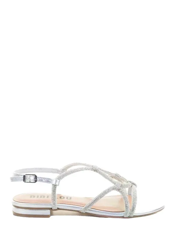 BIBI LOU Liv Crystal-embellished Flat Sandals - Silver