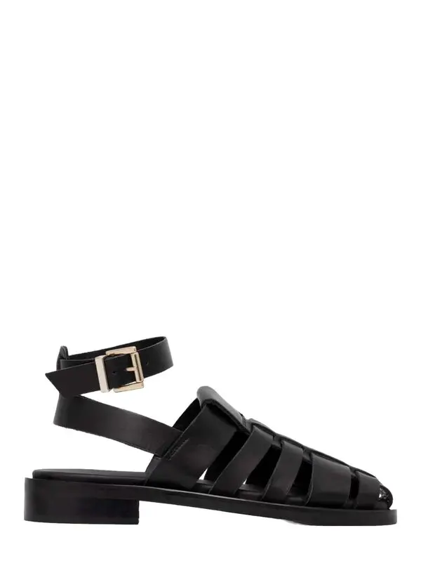 ALOHAS Leather Sandals - Black