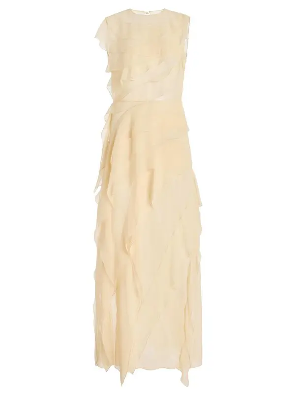 Altuzarra Gigi Ruffled Maxi Dress - Neutral