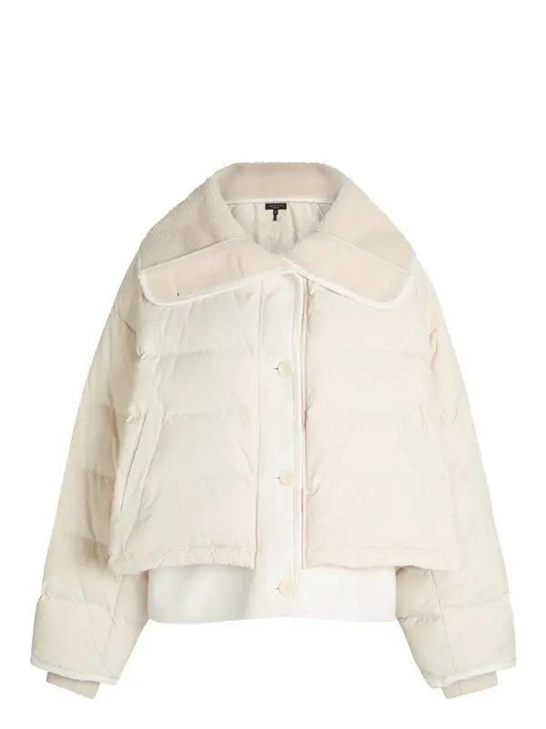 Rag & Bone Quilted Shell Jacket - Off White