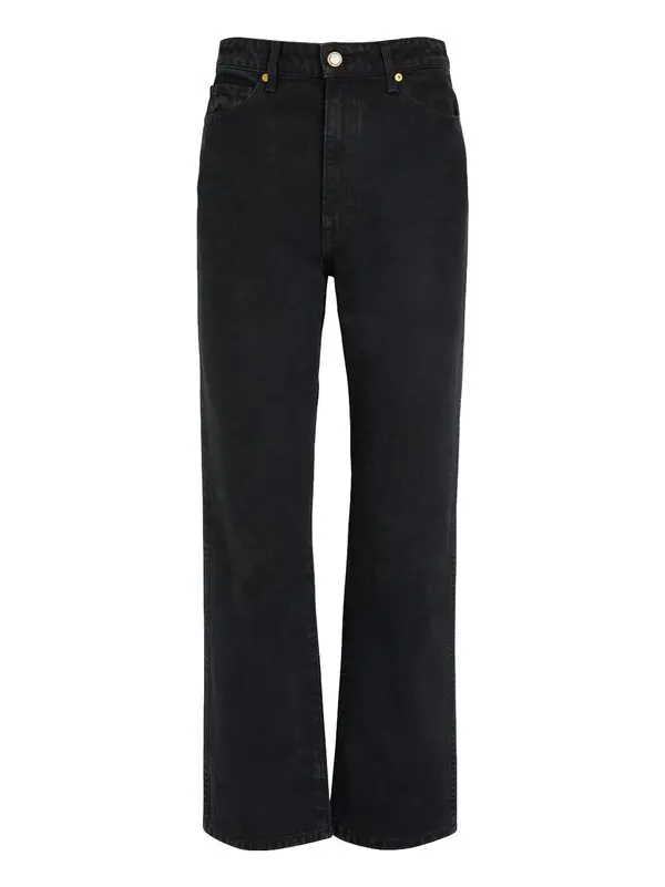 Khaite Abigail Straight-leg Jeans - Black