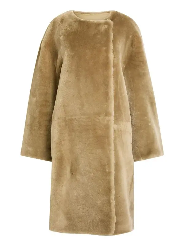 TOTEME Shearling Coat - Beige