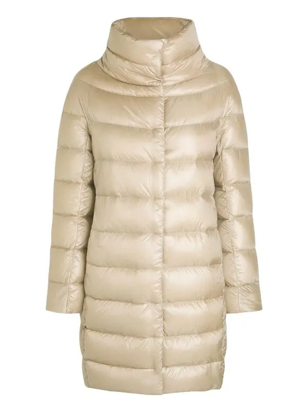 Herno Quilted Shell Coat - Beige