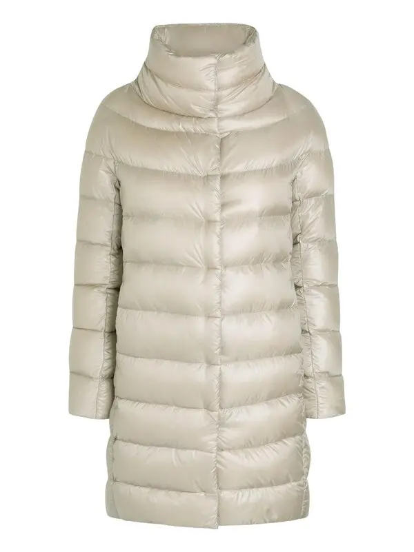 Herno Quilted Shell Coat - Grey