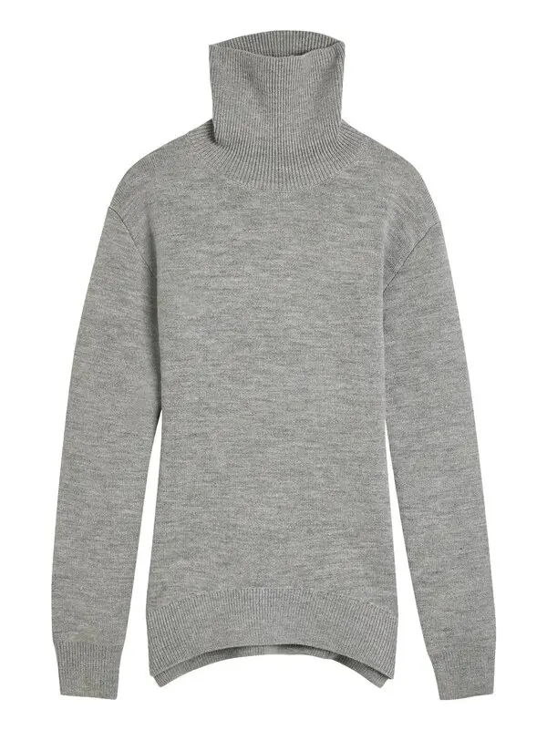 TOTEME Roll-neck Wool Jumper - Light Grey