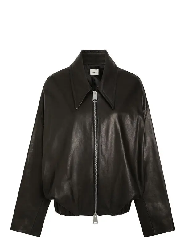 Khaite Odin Leather Jacket - Black