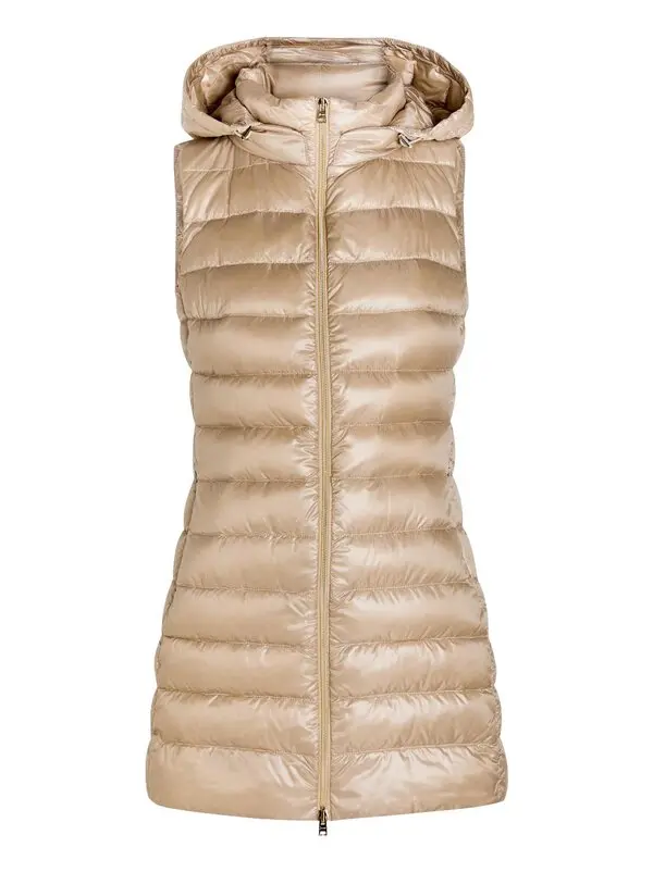 Herno Hooded Shell Gilet - Beige