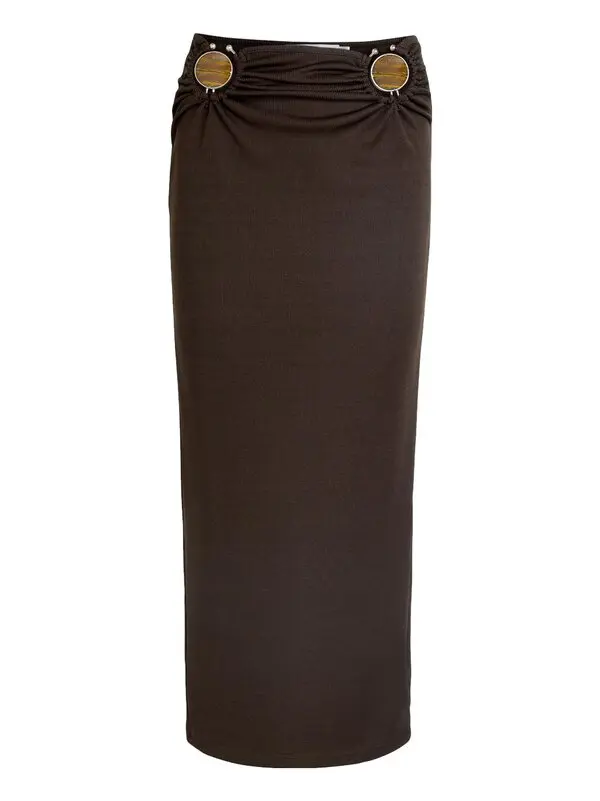 Christopher Esber Cut-out Jersey Maxi Skirt - Brown