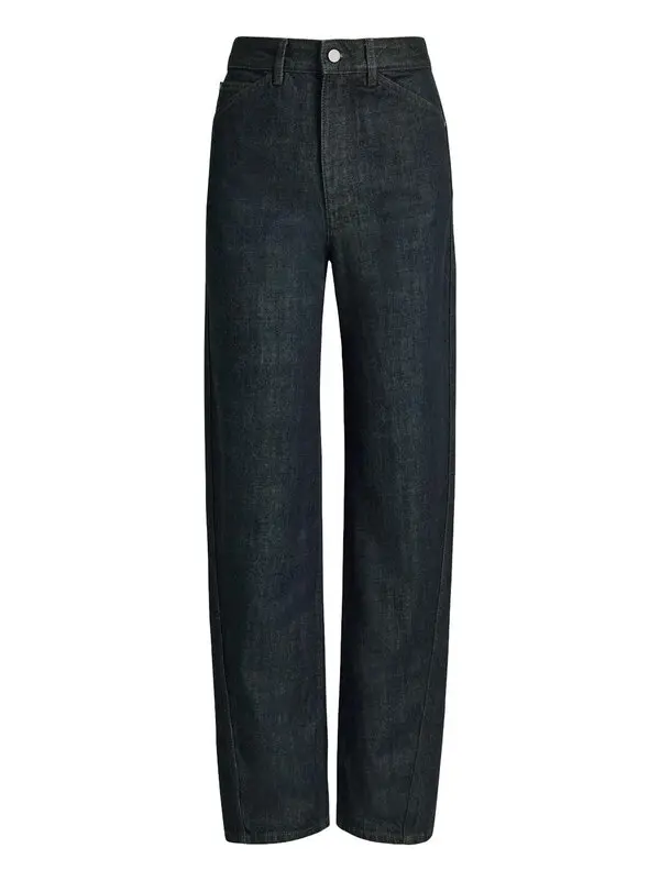 LEMAIRE High-rise Straight-leg Jeans - Indigo