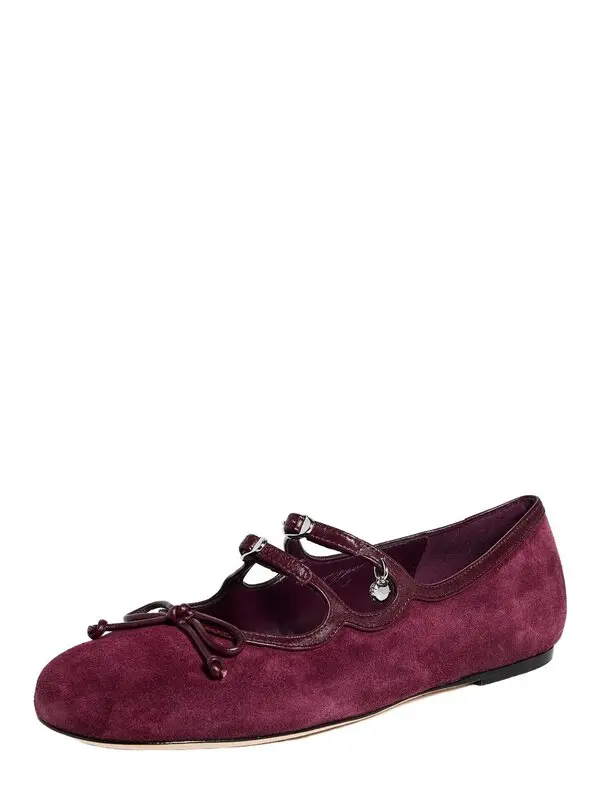 Marc Jacobs The Kiki Ballerina Flats - Dark Plum