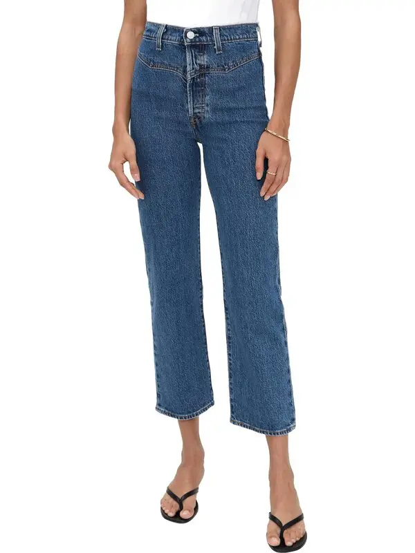 LEVI'S Ribcage Western Yoke Jeans - Valley View Stone