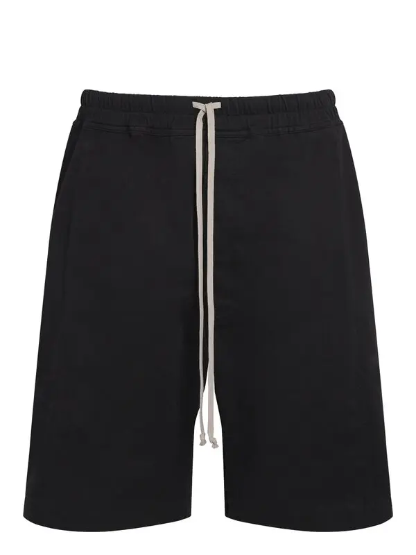 Rick Owens Cotton Pusher Shorts - Black