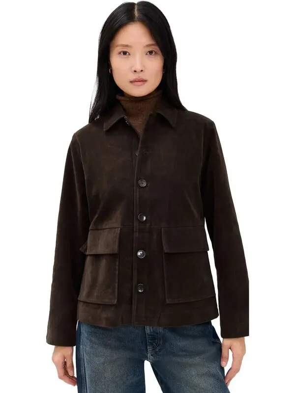 Joe's Jeans Faux Suede Chore Coat - Dark Chocolate