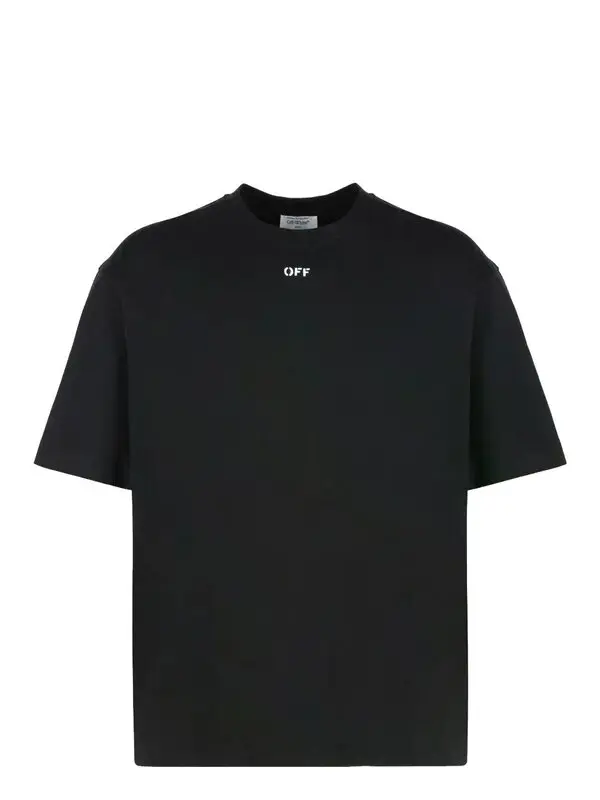 Off-White Cotton Blend T-shirt - Black