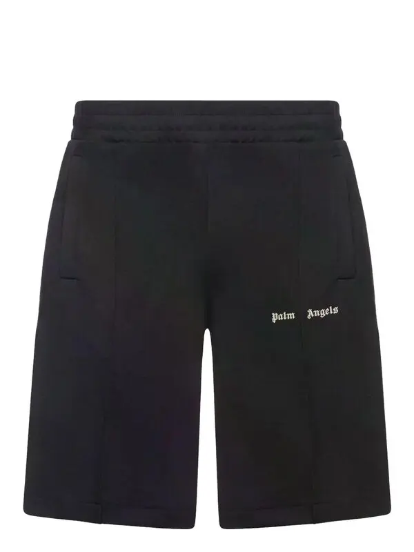 Palm Angels Logo-embroidered Shorts - Black