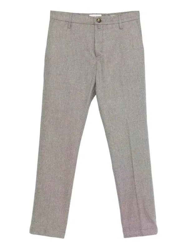 Jacob Cohen Mélange-effect Wool Trousers - Neutrals