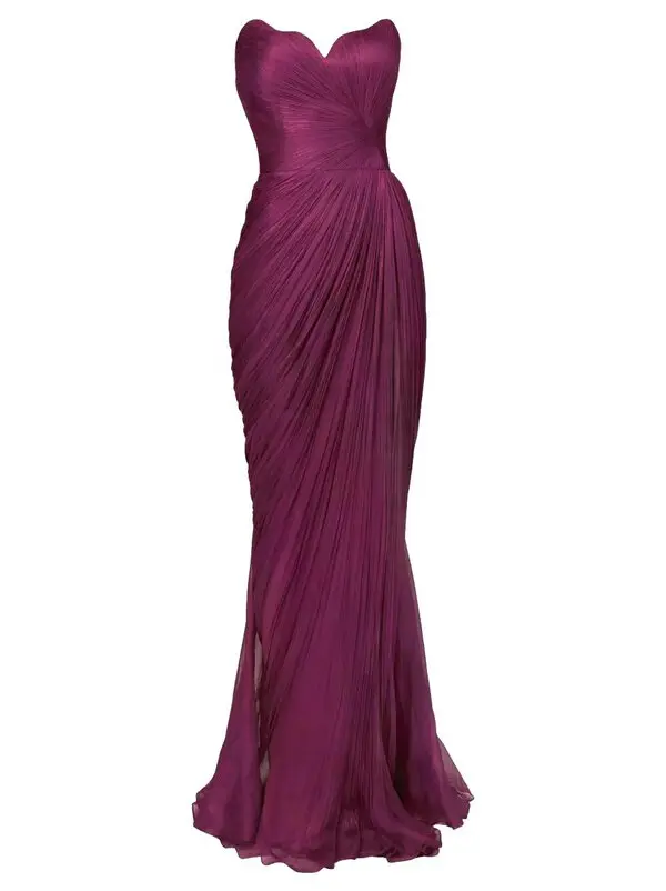 IRIS SERBAN Gisselle Strapless Gown - Red