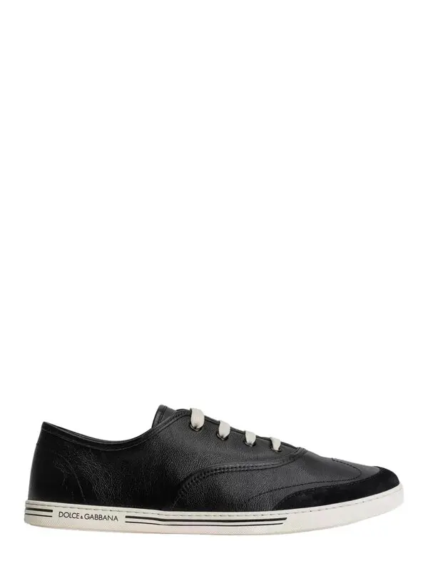 Dolce & Gabbana Lace-up Leather Sneakers - Black