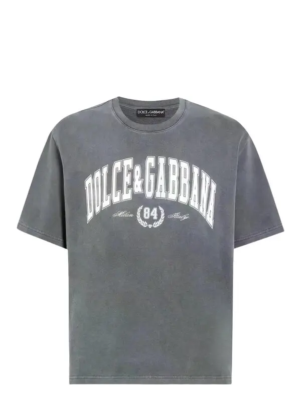 Dolce & Gabbana Logo-print Short-sleeve T-shirt - Grey