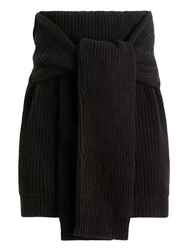 Dolce & Gabbana Ribbed-knit Wrap Skirt - Black