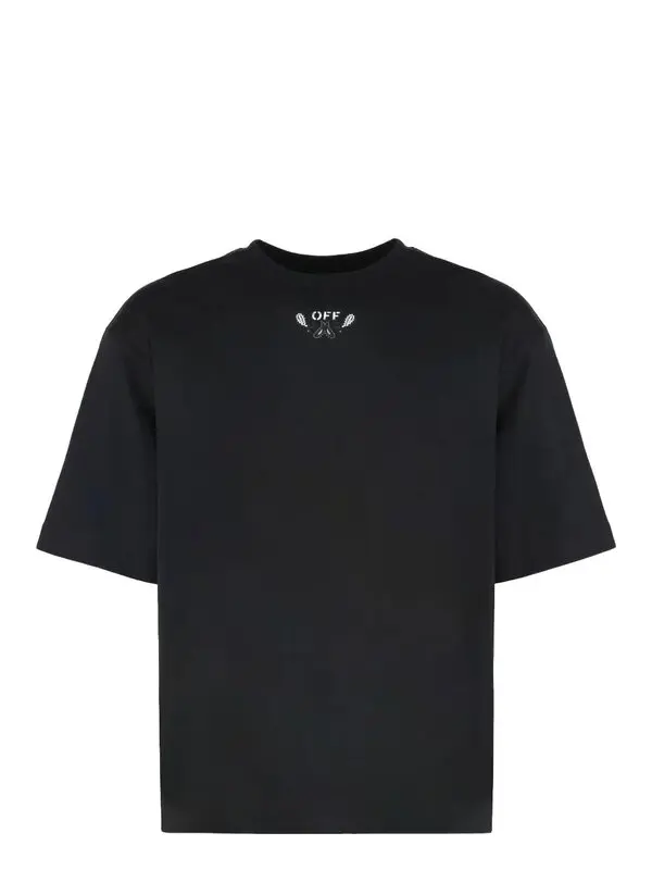 Off-White Paisley-print Crew-neck T-shirt - Black