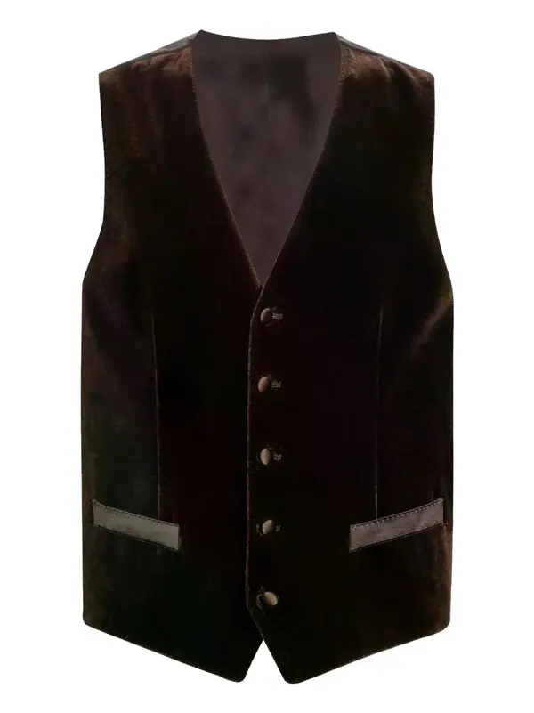 Dolce & Gabbana Velvet Waistcoat - Brown
