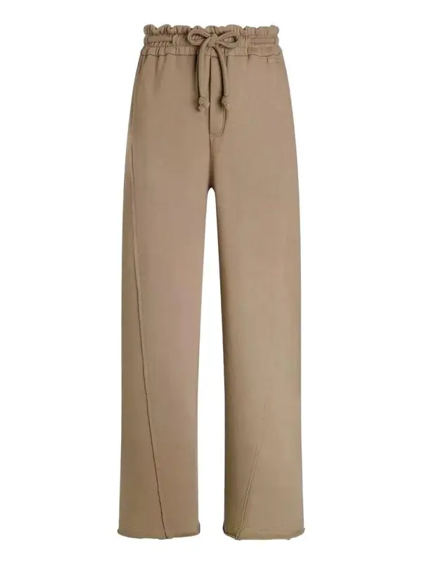 Dolce & Gabbana Drawstring Frayed-edge Track Pants - Brown