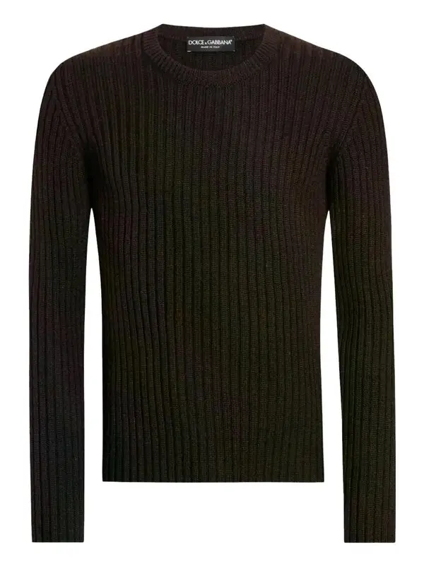 Dolce & Gabbana Ribbed Knit Jumper - Brown