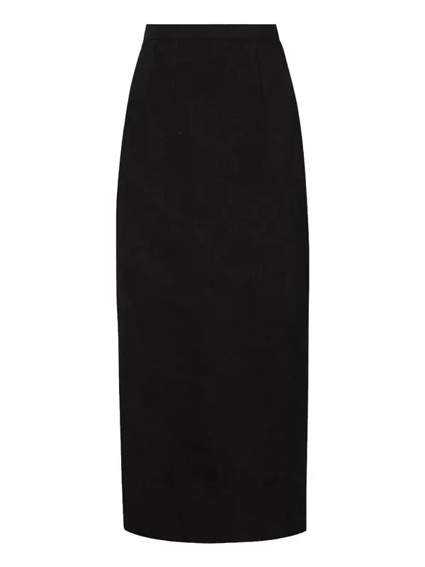 Dolce & Gabbana Wool Midi Skirt - Black