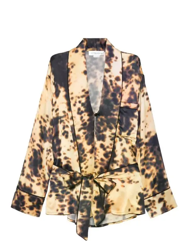Victoria Beckham Printed Jacket - Brown