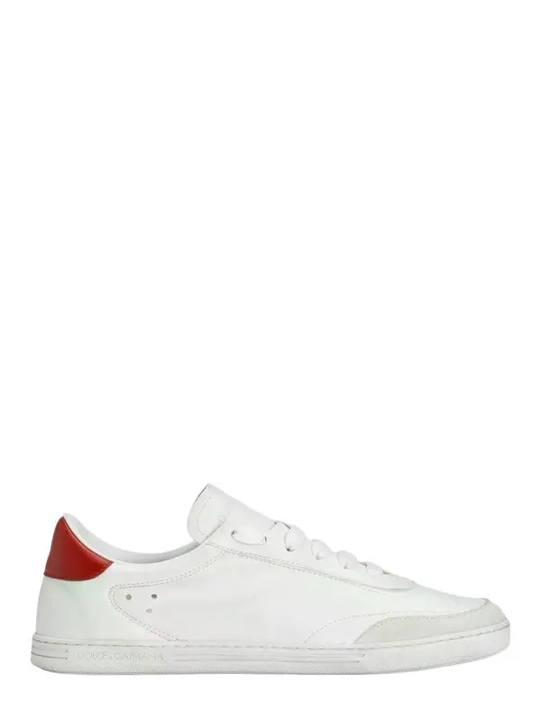 Dolce & Gabbana Saint Tropez Leather-panel Sneakers - White
