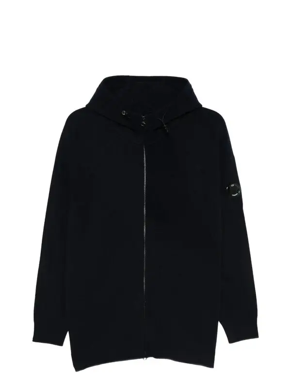 C.P. COMPANY Zip-up Hooded Jacket - Black