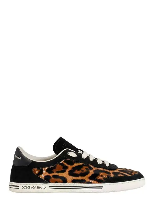 Dolce & Gabbana Saint Tropez Leo-print Sneakers - Brown