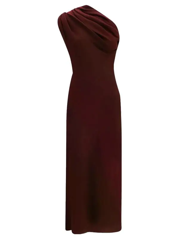 Khaite Draped One-shoulder Dress - Red