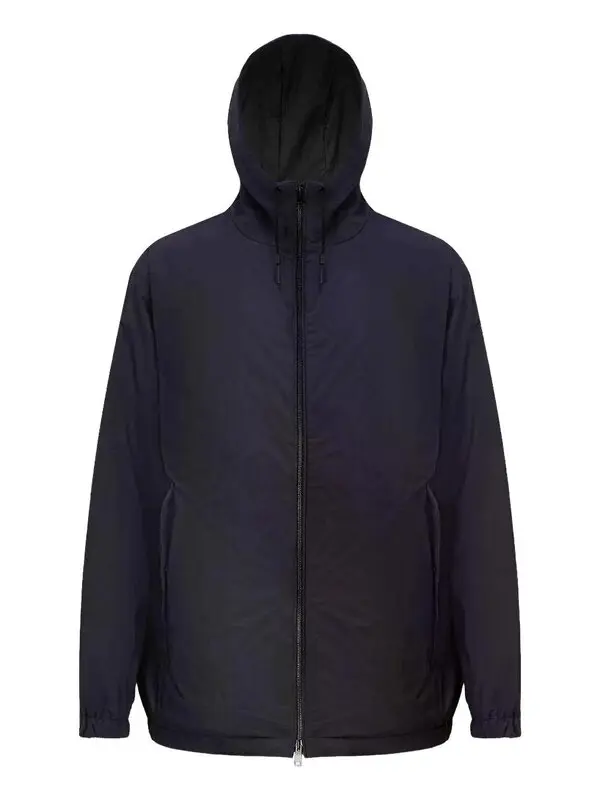 Zegna Hooded Zip-up Jacket - Blue