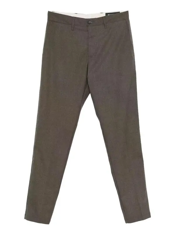 WHITE SAND Button-fly Trousers - Green