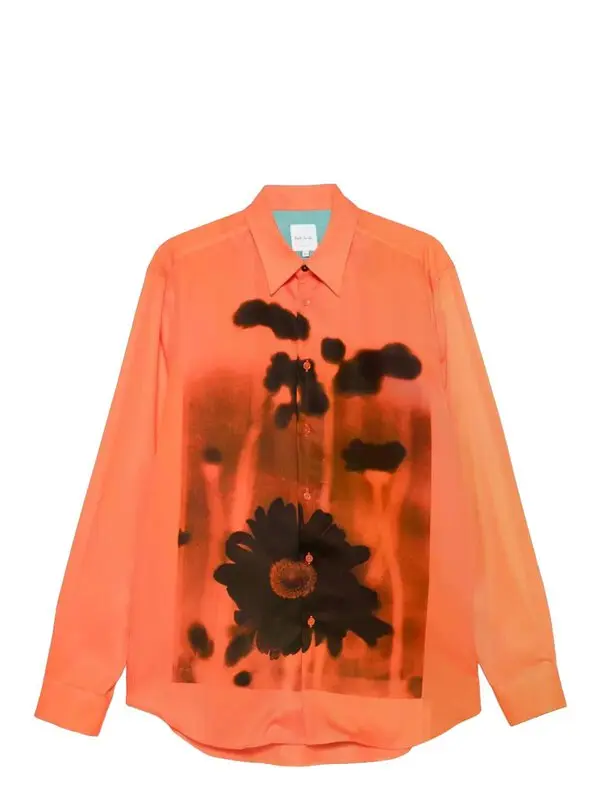 Paul Smith Field Flowers-print Shirt - Orange