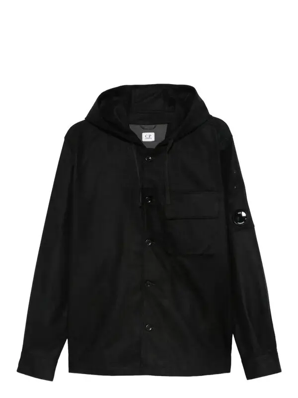 C.P. COMPANY Flap-pocket Hooded Jacket - Black