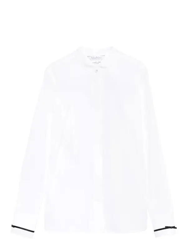 Max Mara Otranto Piped-trim Shirt - White