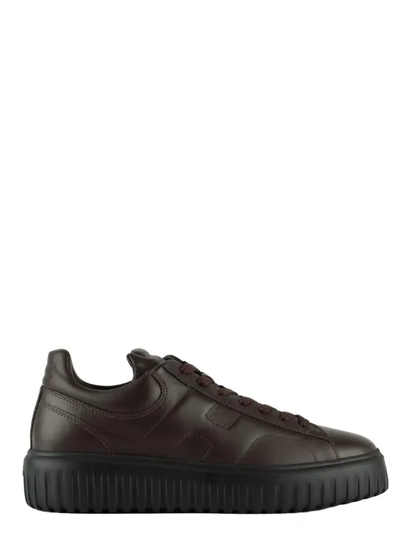 Hogan H-stripes Leather Sneakers - Brown