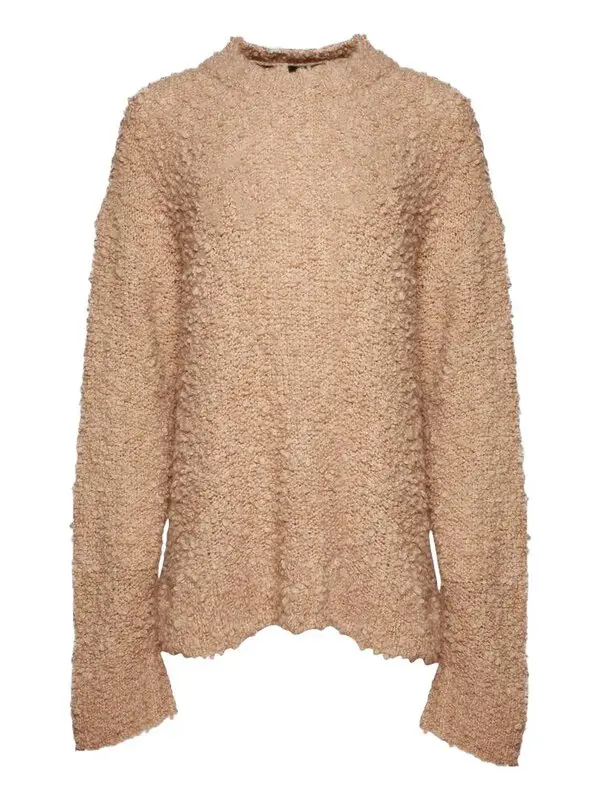 AMIYA Astrakan Textured Sweater - Tan