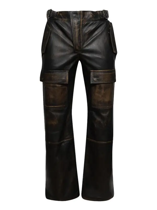MISBHV Leather Moto Pants - Black