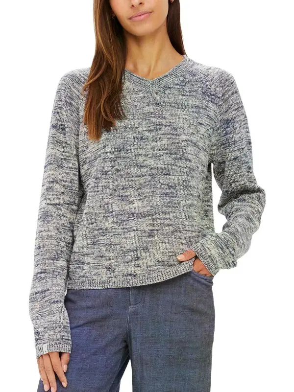 The Upside V-neck Raglan Sweater - Blue