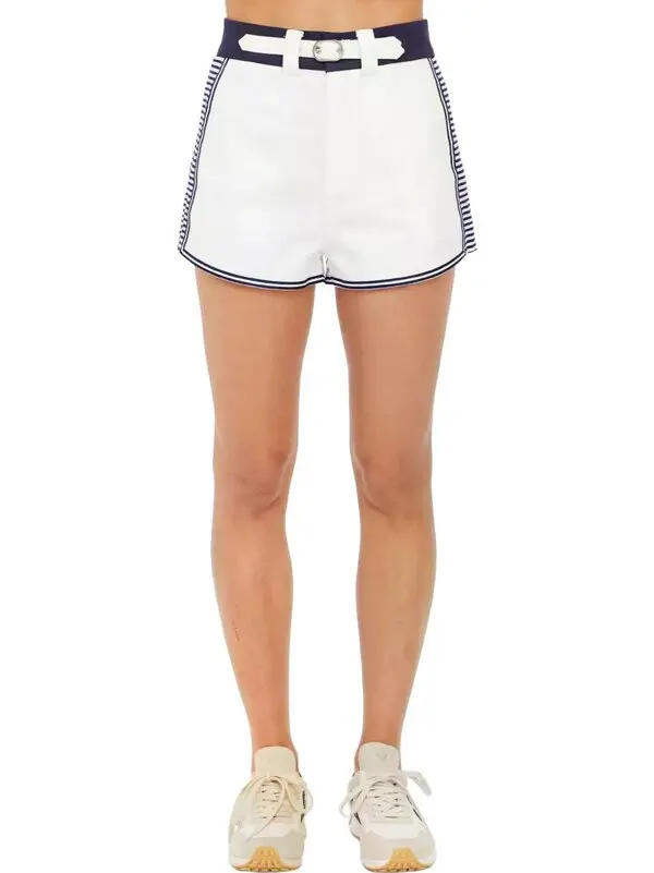 The Upside Striped Panel Shorts - White