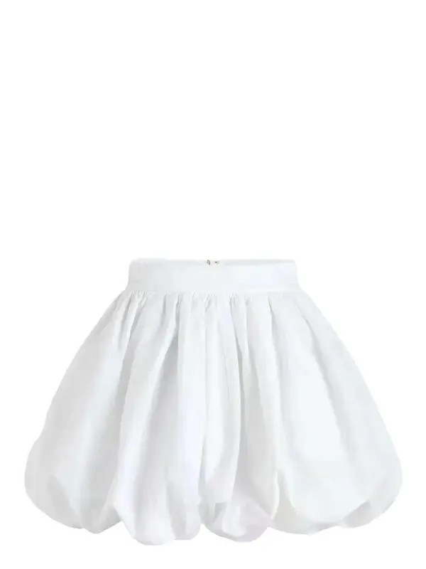 Patou Bubble Organic Cotton Poplin Skirt - White