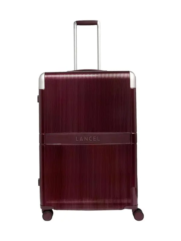 LANCEL Empreinte Ribbed Hard Suitcase - Red